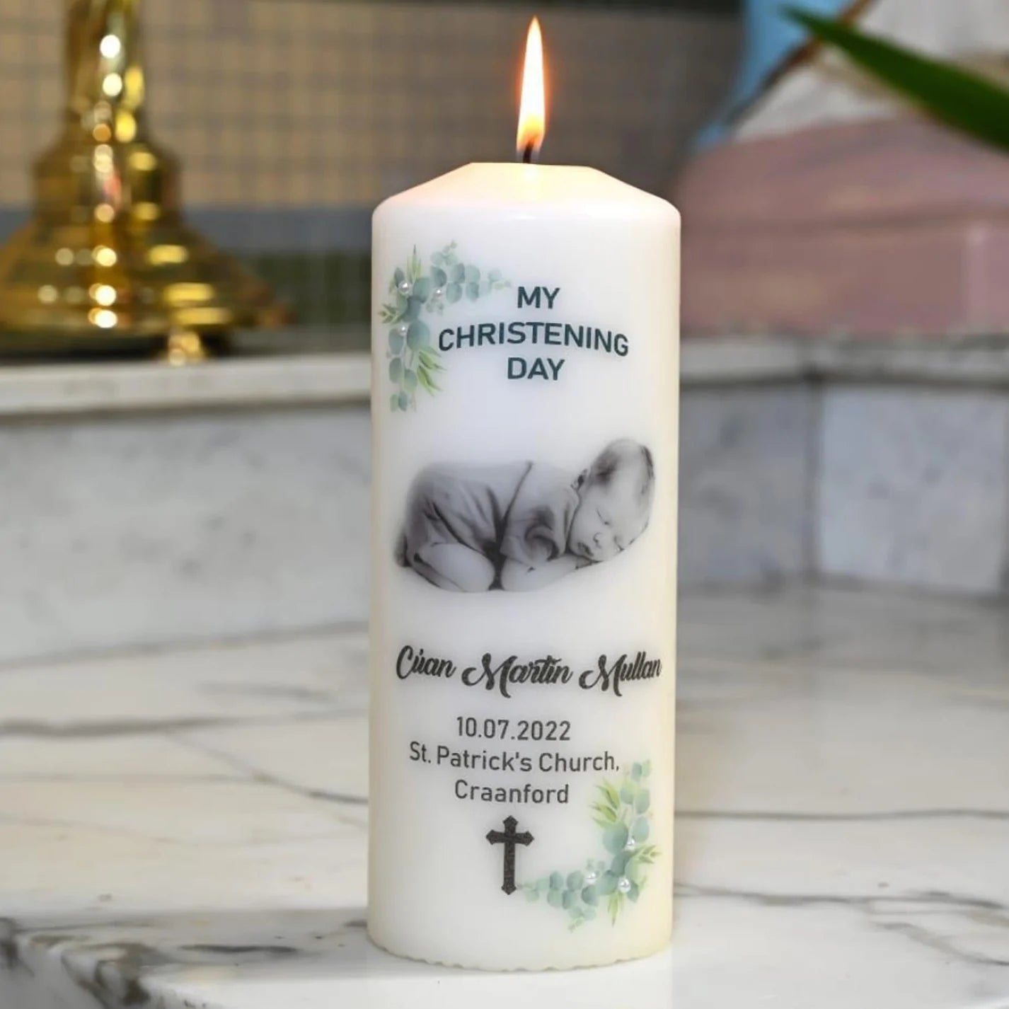 Personalised Christening Candles – Coey Creations